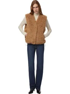 Apparis Apparis Lyle Bouclette Vest Camel