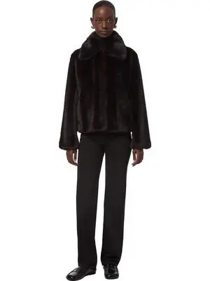 Apparis Elis Shaved Mink Coat - Noir Multi