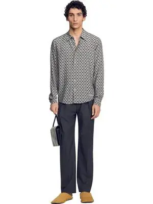 Sandro Chain Print Shirt - Grey