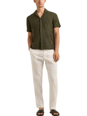 Orlebar Brown Maitan Broderie Relaxed-fit Shirt - Bayleaf Green