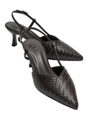 PROLOGUE SHOES Mavero Slingback Stiletto Pump - Brown