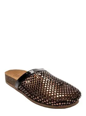 PROLOGUE SHOES Montera Embellished Mule - Brown