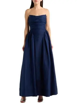SHONA JOY Shona Joy Celeste Strapless Gown