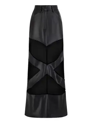 UCHÈ X Cut-out Maxi Skirt - Black