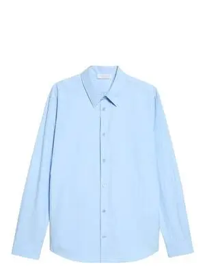 Gabriela Hearst Judie Cotton Poplin Shirt - Halogen Blue
