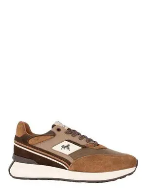 Cavalinho Cavalinho Paneled Leather And Suede Sneakers With Layered Sole Dark Brown/camel Brown