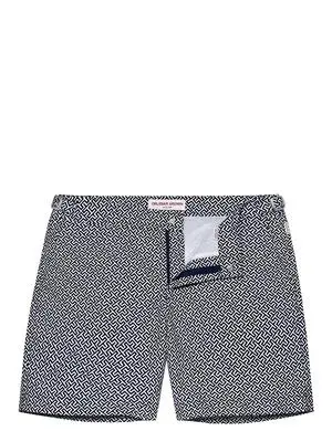 Orlebar Brown Orlebar Brown Tailored-Fit Swim Shorts In Geometric Print Navy