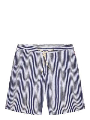 Orlebar Brown Dane Striped Drawcord Swim Shorts - Blue/white