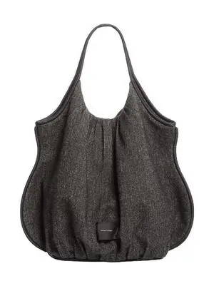 MERUERT TOLEGEN Pleated Sculpted Linen & Wool Blend Tote - Wool-100
