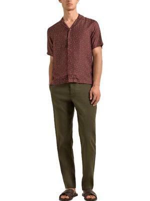 Orlebar Brown Maitan Silk Relaxed-fit Shirt - Dark Ruby