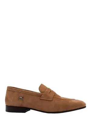 CAVALINHO Gentleman Pointed Toe Suede Loafers - Camel Brown