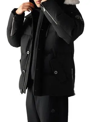 Moose Knuckles Technical Hooded Down Parka - Black