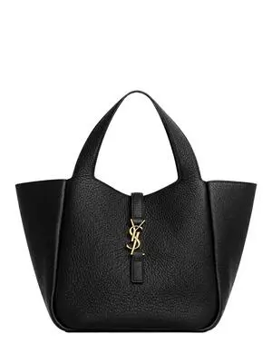 Saint Laurent Baby Bea Leather Tote - Black