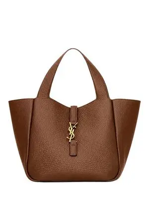 Saint Laurent Baby Bea Leather Tote - Brown