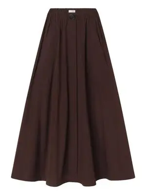 Co Cotton Sateen Parachute Skirt - Brown