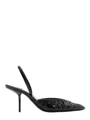 Saint Laurent Folie Slingback Pumps - Black