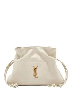 Saint Laurent Jamie Leather Shoulder Pouch - White
