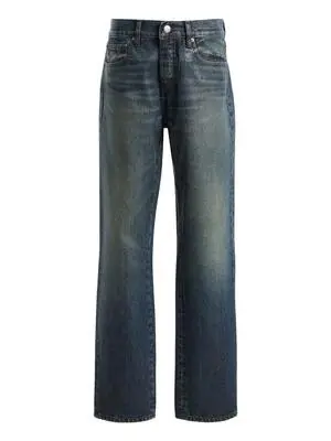 Dala Calla Coated Straight Full Jeans - Blue