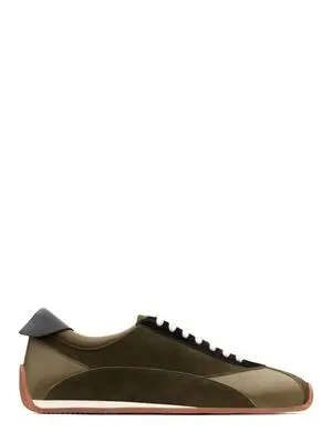 NEOUS Berenices Suede And Calf Leather Lace-up Sneakers - Olive