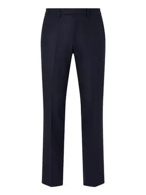 Sunspel Straight-leg Wool Trousers - Blue