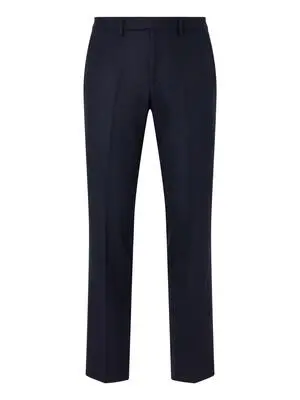 Sunspel Straight-leg Wool Trousers - Navy