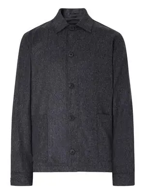 Sunspel Wool-twill Jacket - Gray
