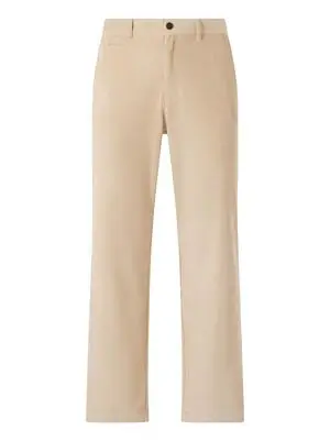 Portuguese Flannel Straight-leg Cotton Corduroy Trousers - Neutrals