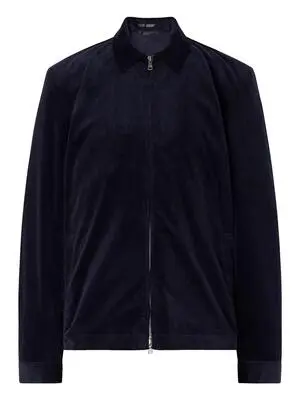Sunspel Cotton-blend Corduroy Blouson Jacket - Navy