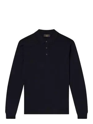 SLOWEAR Zanone Slim-fit Flexwool Polo Shirt - Navy