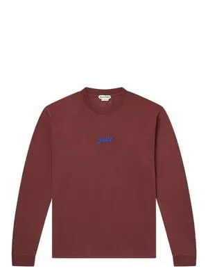 JW Anderson Logo-embroidered Cotton-jersey T-shirt - Plum