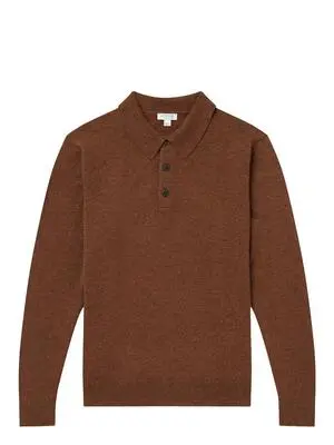 Sunspel Sunspel - Cashmere Polo Shirt - Men - Brown - M Brown