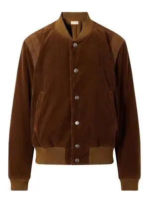 Dries Van Noten Cotton-corduroy Bomber Jacket - Brown