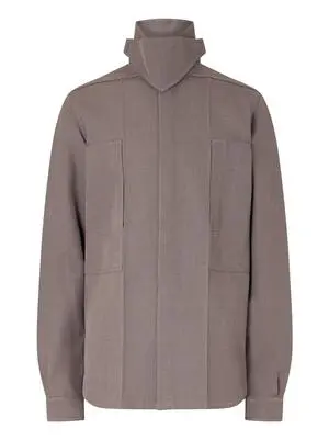 Rick Owens Virgin Wool Drill Overshirt - Gray