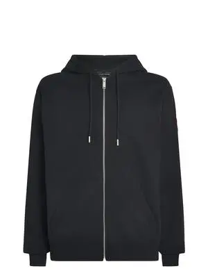 Canada Goose Organic Cotton Zip-up Hoodie With Embroidered Logo - Black