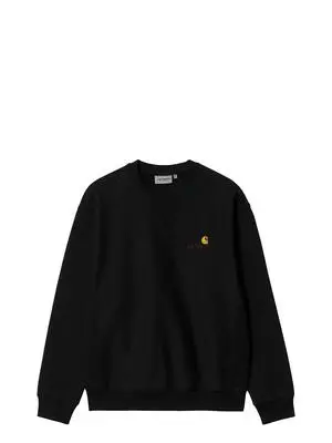 Carhartt Work In Progress American Script Cotton Blend Sweatshirt Black