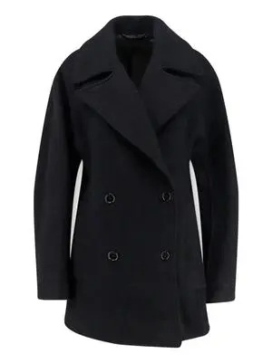 TOTEME Wool And Cashmere Blend Double-breasted Coat - Black