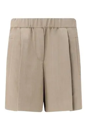 BRUNELLO CUCINELLI Brunello Cucinelli Viscose And Linen Blend Bermuda Shorts