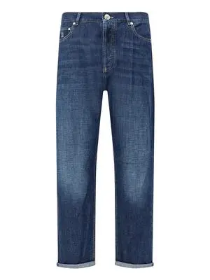 Brunello Cucinelli Straight Leg Denim Jeans - Blue