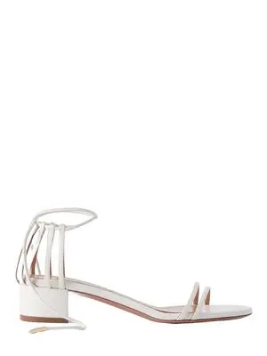 AQUAZZURA Open-toe High-heeled Sandals With Ankle Straps - White