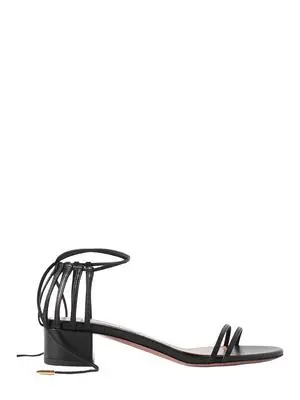 AQUAZZURA Open-toe High-heeled Sandals With Ankle Tie Fastening - Black