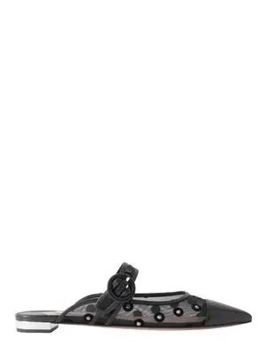 AQUAZZURA Crystal-embellished Mules - Black