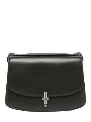 THE ROW The Row Sofia Clamshell Saddle Bag Black
