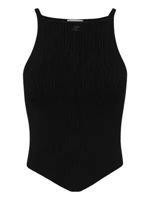 COURREGES Courreges Signature Knitted Sling Top Black