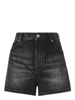 Fendi Slim-fit Organic Cotton Denim Shorts - Black