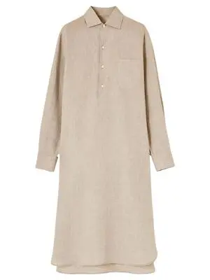 Loro Piana Long Sleeve Shirt Dress - Pine Bark