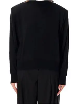 THE FRANKIE SHOP Rue Padded High Neck Sweater - Black