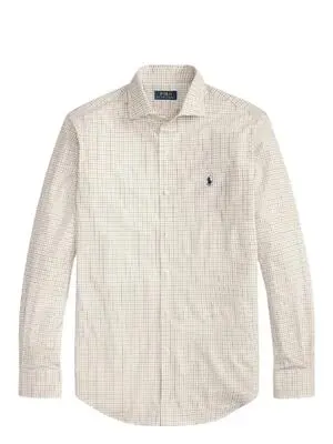 Polo Ralph Lauren Custom Fit Gingham Stretch Poplin Shirt - Light Brown