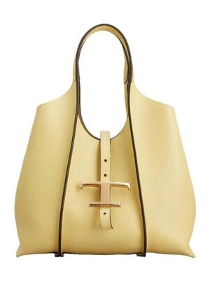 TOD'S Mini T Timeless Hardware Shopping Tote Bag - Yellow