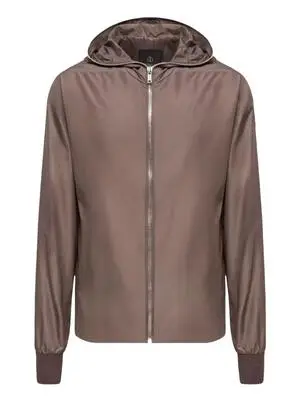 Moncler Ziplock Hooded Windbreaker - Brown
