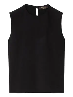 Loro Piana Siena Sleeveless Top With Keyhole Detail - Black